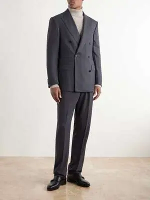 Dunhill Straight-leg Wool And Cashmere-blend Suit Trousers
