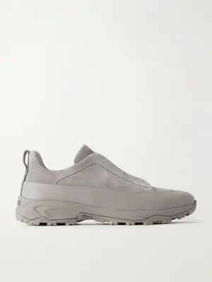 Zegna Triple Stitch™ Monte Rubber-trimmed Suede Sneakers - Gray