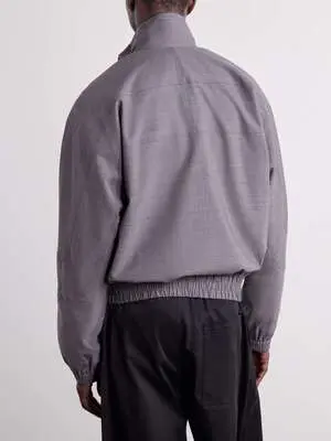 SAGE NATION Fossil Ruched Panelled Twill Blouson Jacket