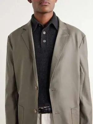 Thom Sweeney Cashmere And Silk-blend Polo Shirt