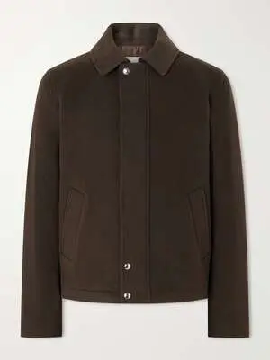 Mr P. Wool-felt Blouson Jacket - Brown