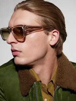CUTLER AND GROSS 1432 Square-frame Acetate Sunglasses - Neutrals