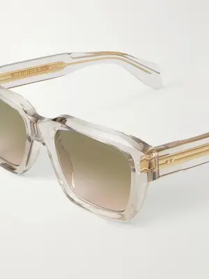 CUTLER AND GROSS 1432 Square-frame Acetate Sunglasses - Neutrals