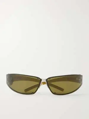 Saint Laurent Sl 963 Round-frame Injected -tone Metal Sunglasses - Silver