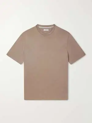 Canali Cotton-jersey T-shirt - Brown