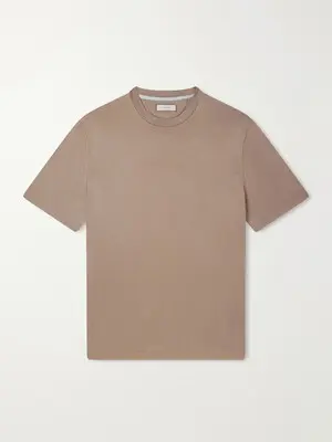 Canali Cotton-jersey T-shirt - Brown