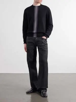 Gucci Web-intarsia Wool Sweater