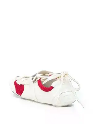 SHUSHU/TONG Scalloped Bow Sneakers - White