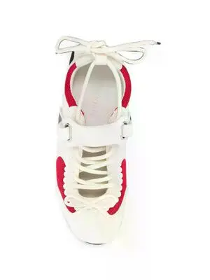 SHUSHU/TONG Scalloped Bow Sneakers - White
