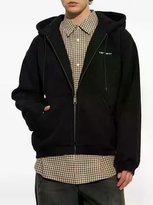 Carhartt Work In Progress Ebbert Logo-embroidered Zip-up Hoodie