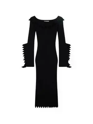 Blumarine Ruffled Off-the-shoulder Midi Dress
