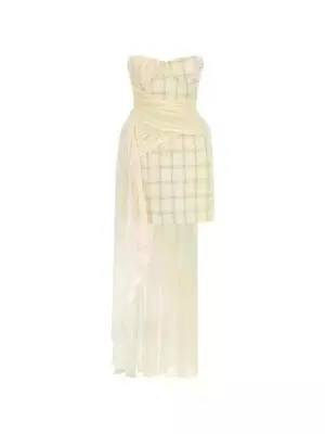 Elisabetta Franchi Tweed Mini Dress - Neutrals