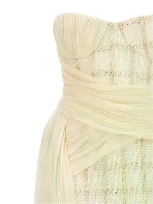 Elisabetta Franchi Tweed Mini Dress - Neutrals