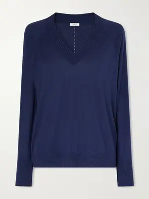 JOSEPH Gallow Silk Sweater - Blue