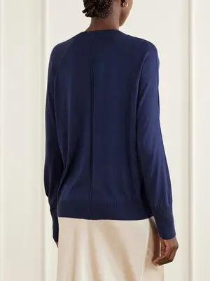 JOSEPH Gallow Silk Sweater - Blue