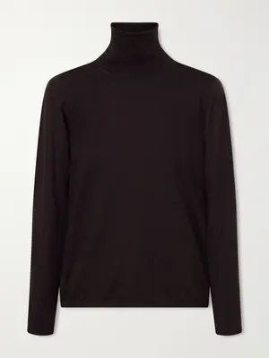 Max Mara Saluto Wool Turtleneck Sweater - Brown