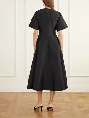 Bernadette Madeline Paneled Taffeta Midi Dress