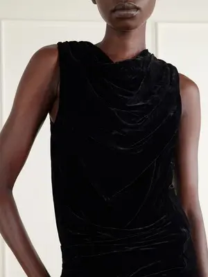 Rick Owens Strutter Draped Velvet Gown
