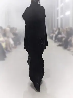Rick Owens Strutter Draped Velvet Gown