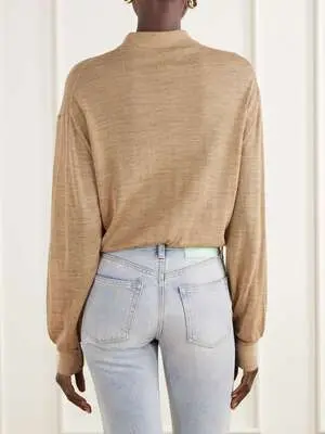HAIKURE Millie Stretch-knit Jersey Bodysuit - Camel