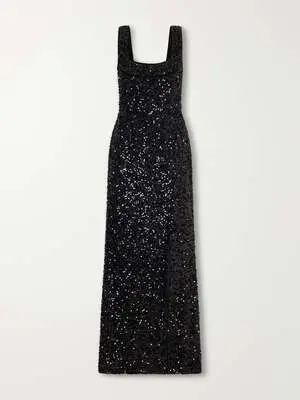 Elie Saab Sequin-embellished Tulle Gown - Black