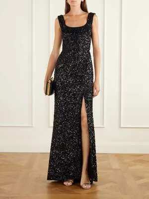 Elie Saab Sequin-embellished Tulle Gown
