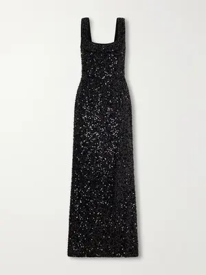 Elie Saab Sequin-embellished Tulle Gown - Black