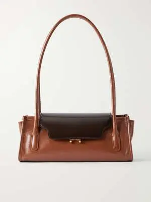 Marni Trunkette Crinkled Leather Shoulder Bag