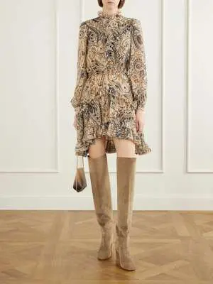 GIANVITO ROSSI Glen Cuissard 85 Suede Over-the-knee Boots