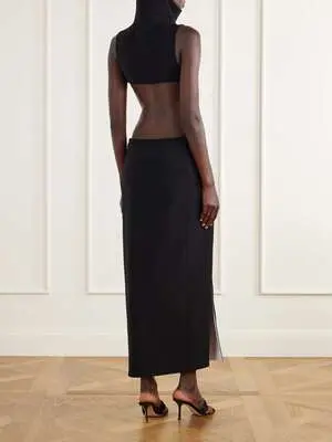 COURREGES Cut-out Crepe Maxi Dress