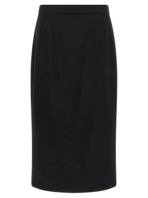 Dolce & Gabbana Stretch Wool Skirt - Black