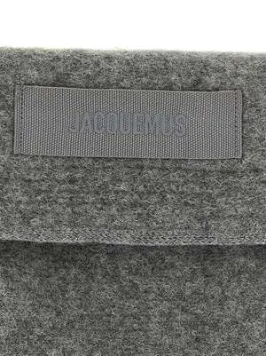 Jacquemus Le Chale Gros-grain' Bandana - Gray