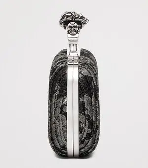 Alexander McQueen Leather Floral Knuckle Clutch Bag