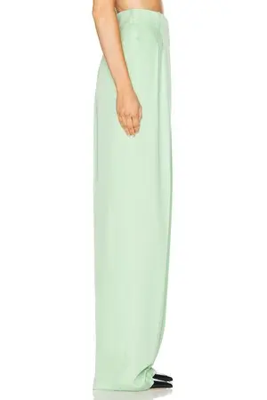 TOM FORD High Waist Wide Leg Pleated Pant In Mint