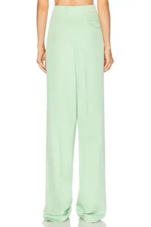 TOM FORD High Waist Wide Leg Pleated Pant In Mint