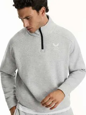 REISS CASTORE Light | Castore Relaxed Quarter-zip Sweatshirt