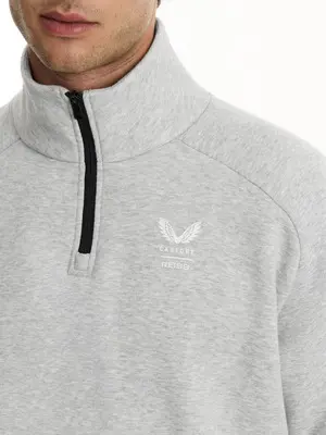 REISS CASTORE Light | Castore Relaxed Quarter-zip Sweatshirt