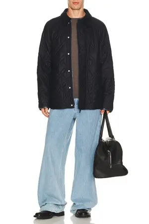 Gabriela Hearst Clarence Barn Jacket In Navy