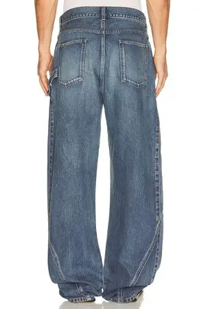 JW Anderson Twisted Workwear Jeans In Blue