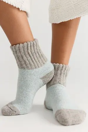 Free People Oh So Cozy Slipper Socks - Blue Combo