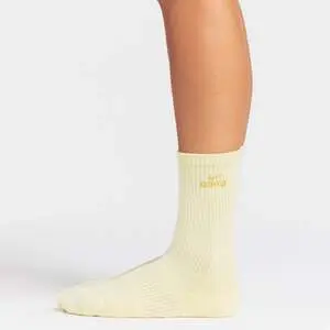 SKIMS Dri Fit™ Pilates Crew Socks | Yellow | Small | Nike Accessories
