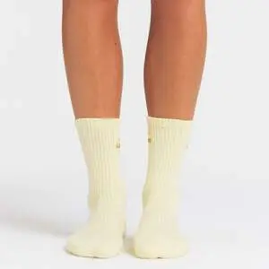 SKIMS Dri Fit™ Pilates Crew Socks | Yellow | Small | Nike Accessories
