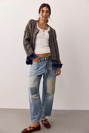 Free People We The Free Highland Flannel Lined Cardigen