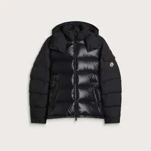 Moncler Maya Mixed Materials Padded Jacket - Black