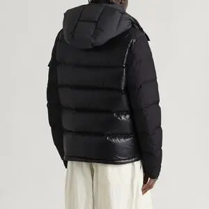 Moncler Maya Mixed Materials Padded Jacket - Black