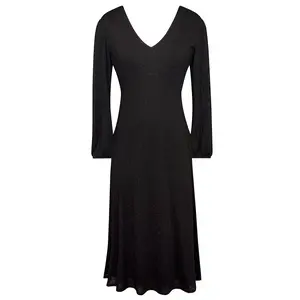 ALIE STREET LONDON Cecilia Midi Dress Glitter - Black