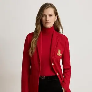 Ralph Lauren Bullion Stretch-cotton Piqué Blazer - Ralph Red