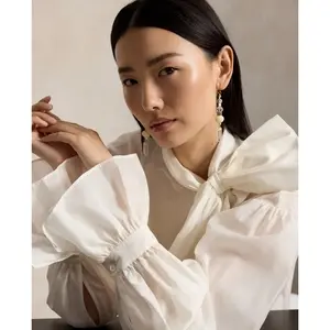 Ralph Lauren Tie-bow Organdy Shirt