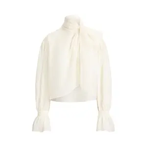 Ralph Lauren Tie-bow Organdy Shirt