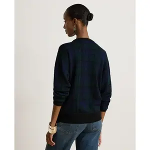 Ralph Lauren Black Watch Plaid Wool Crewneck Sweater